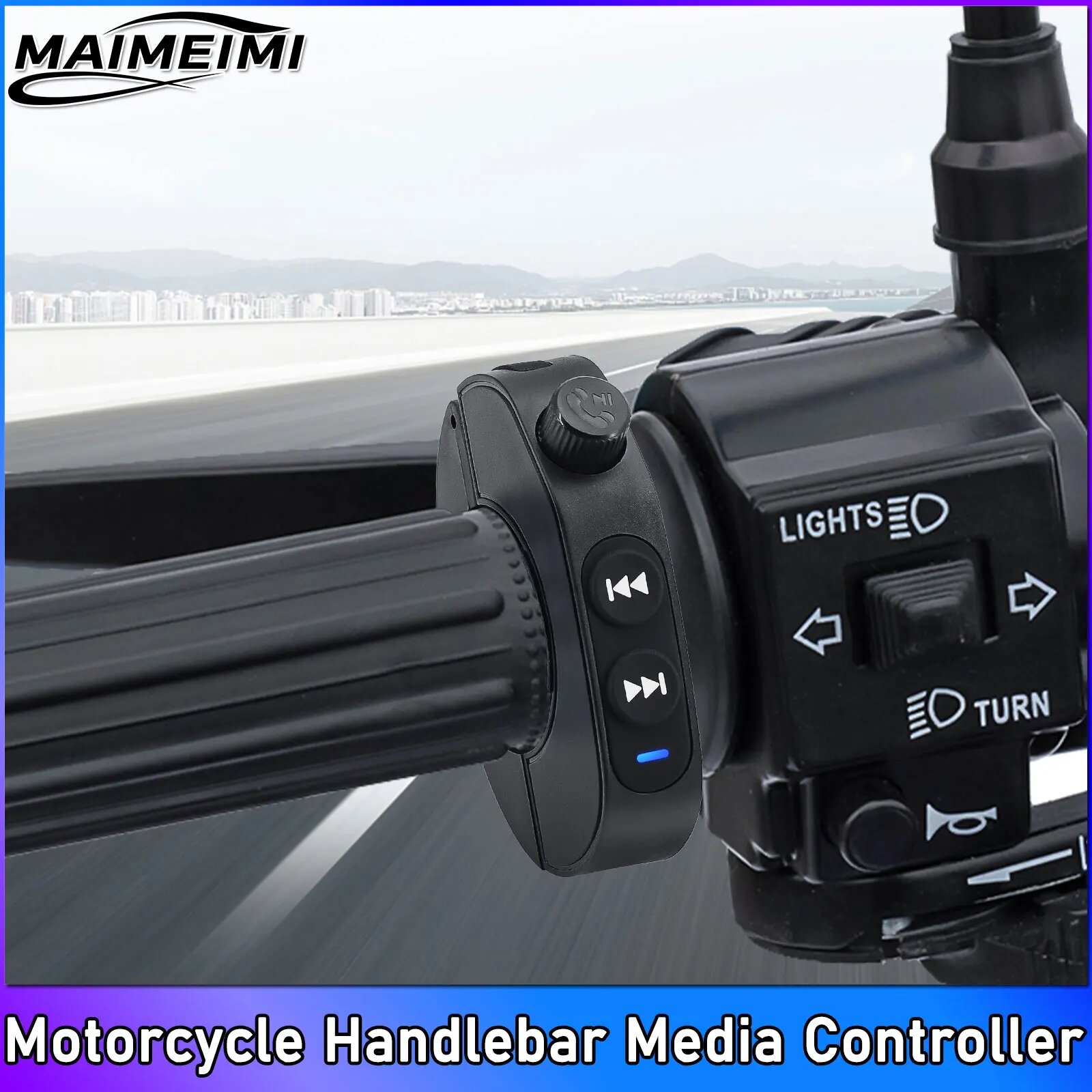 Переключатель на рулевом колесе, медиаконтроллер на руле мотоцикла, Bluetooth-совместимый беспроводной медиа-смартфон, пульт дистанционного управления по индивидуальному заказу