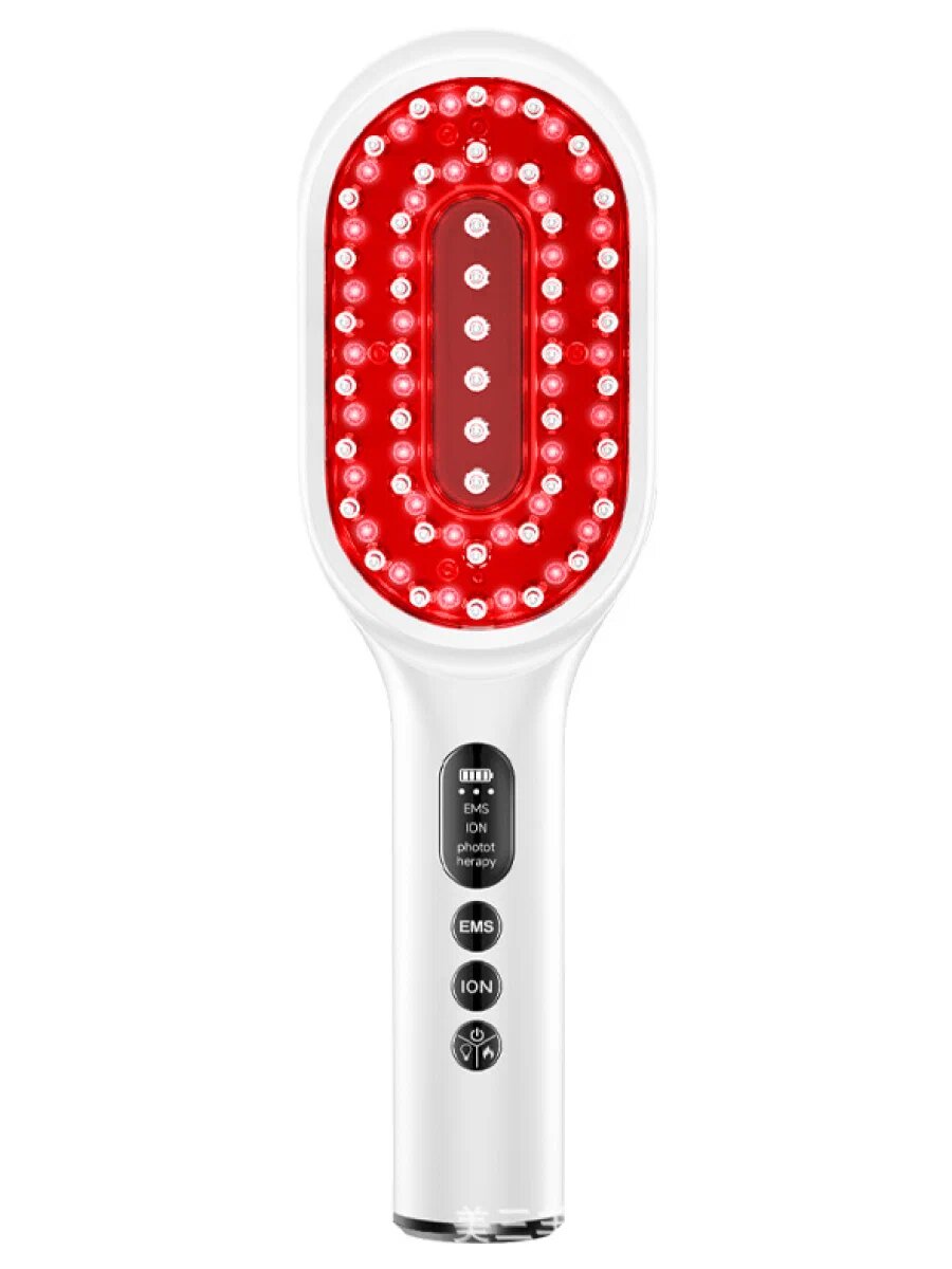 Микротоковая лазерная массажная расческа с отрицательными ионами и LED-терапией