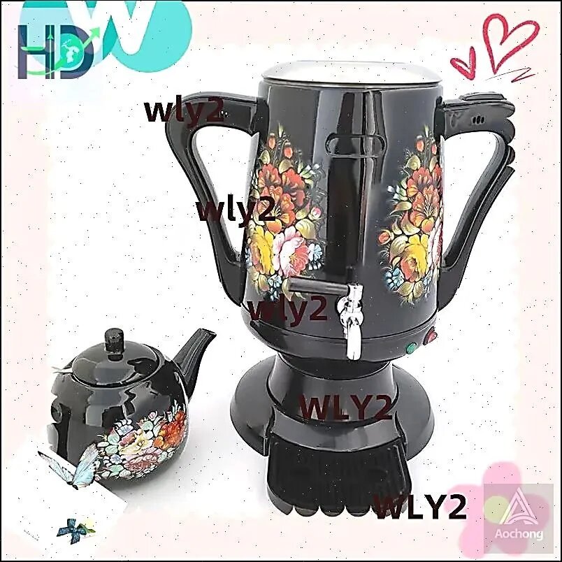 Электрический самовар zuanzpy0-EAvO черный, 4 л, электрический чайник