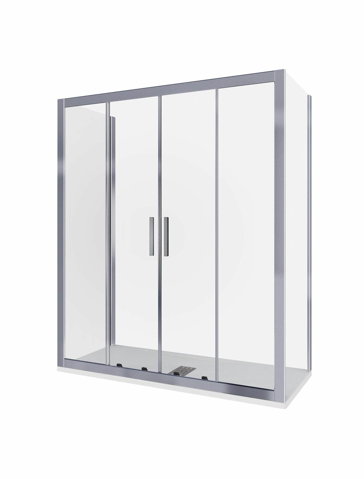 Душевой уголок 150х80 COFE WTW-TD+SP стекло прозрачное 5 мм профиль хром без поддона