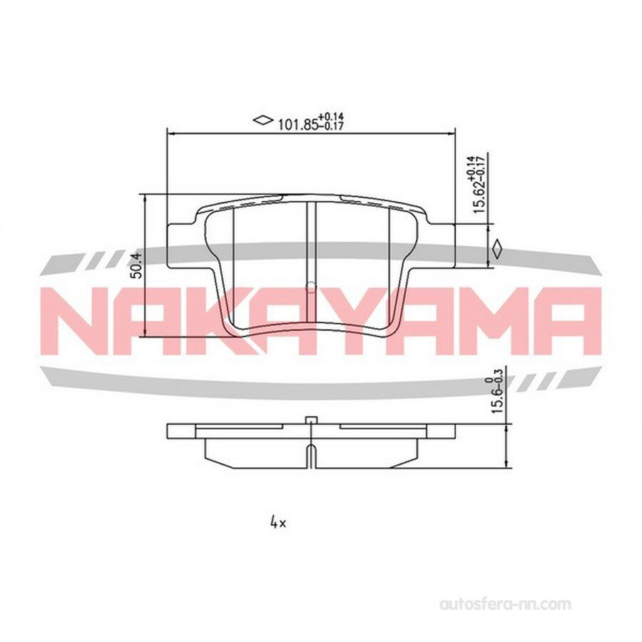 NAKAYAMA HP8374NY Колодки тормозные дисковые задние, комплект