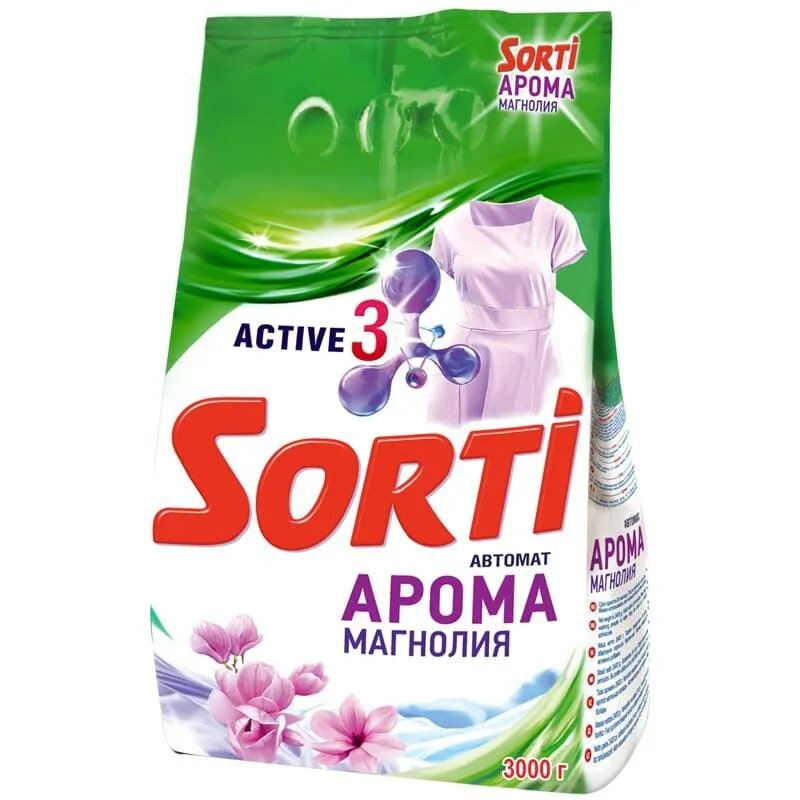 Стиральный порошок Sorti автомат Арома Магнолия, 2400г