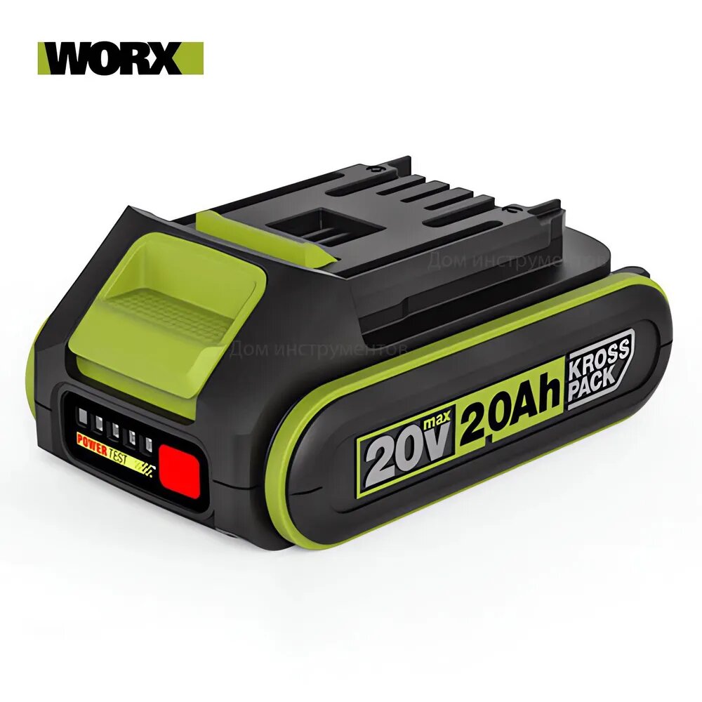 Аккумулятор WORX WA3023 20В 2.0 Ач С индикацией мощности