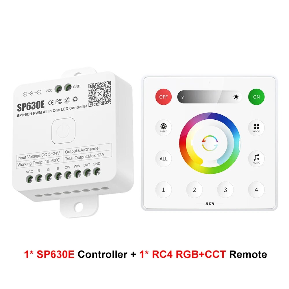 SP630E RGB+CCT контроллер с пультом RC4
