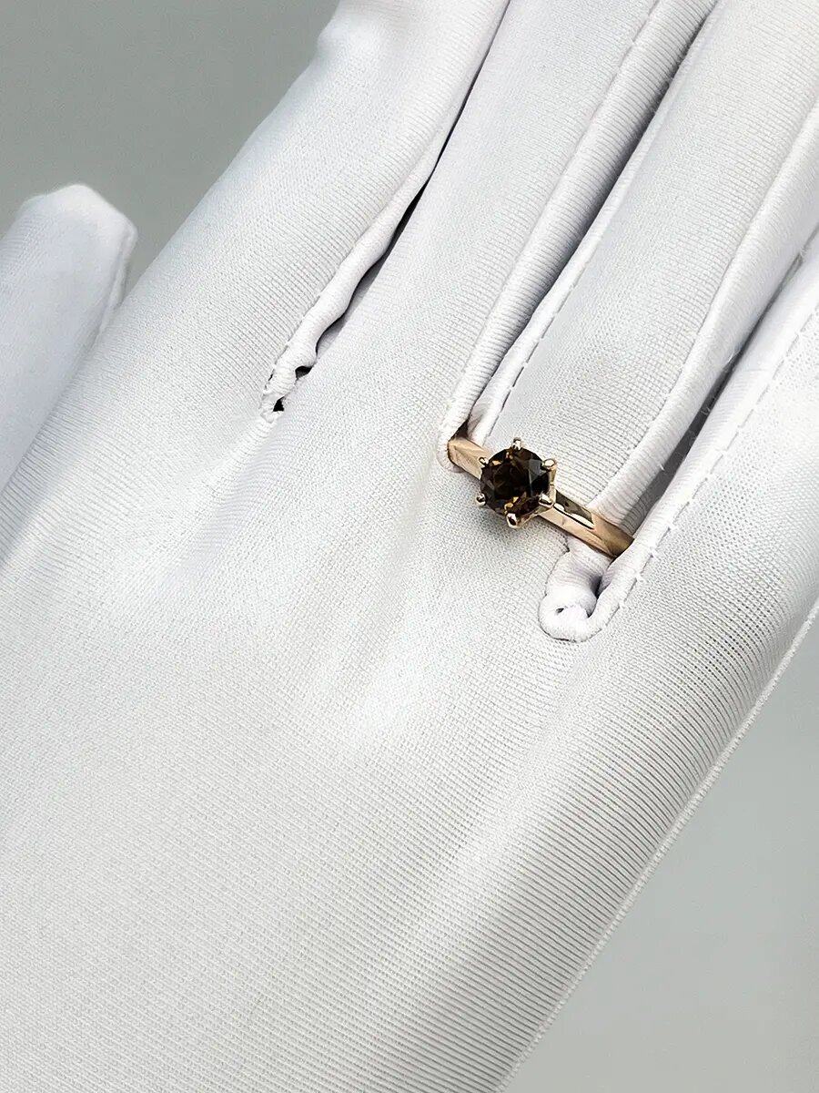 Кольцо, раухтопаз