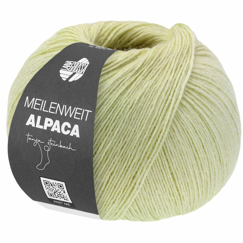 Носочная пряжа Lana Grossa Alpaca Meilenweit 100 (2022) 1 моток 100 г/400 м