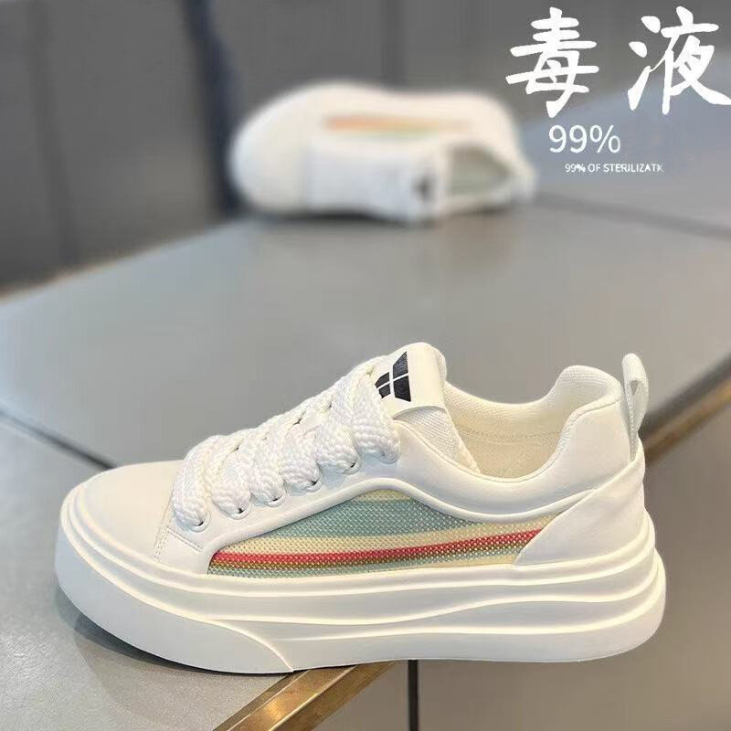 LUO Обувь мужская Летняя для мужчин Сетчатая белая доска обувь/White