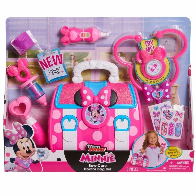 Disney Игрушечный набор доктора Junior Minnie Mouse Toy Set Bow-Care Doctor Bag