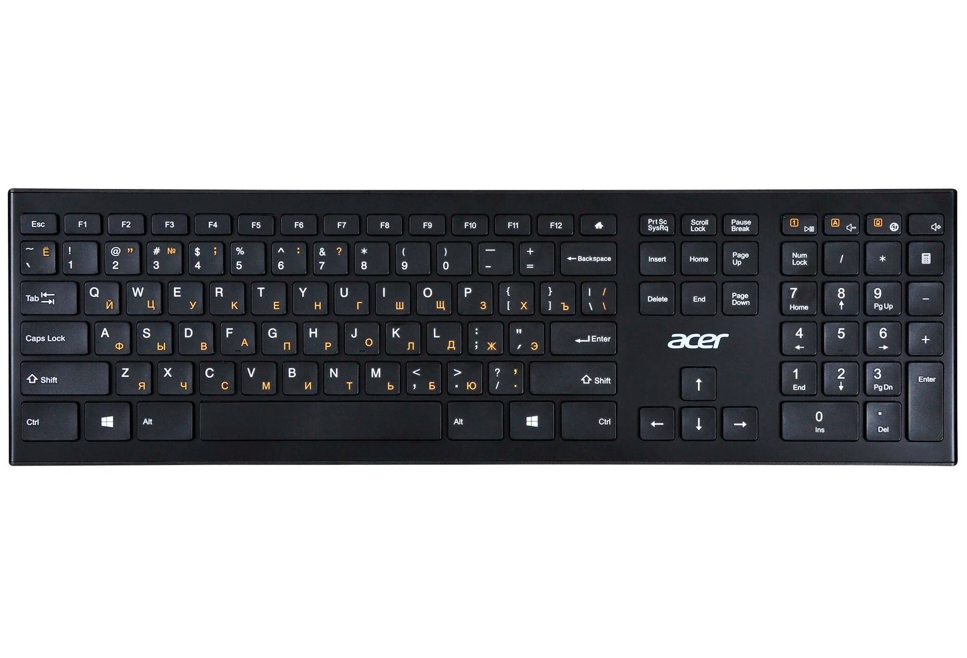 Клавиатура беспроводная Acer OKR010, USB радиоканал, черный (ZL. KBDEE.003)