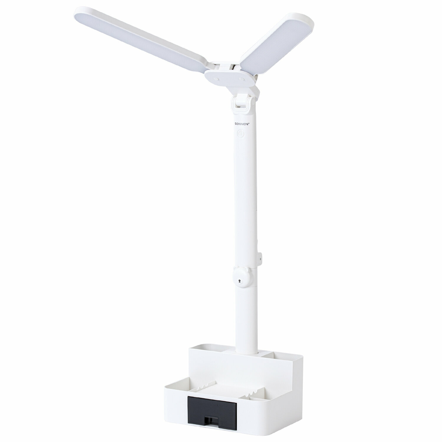 Sonnen Настольная лампа-светильник беспроводная PT-201, органайзер, USB, LED, 5 Вт, 3 режима, белый,