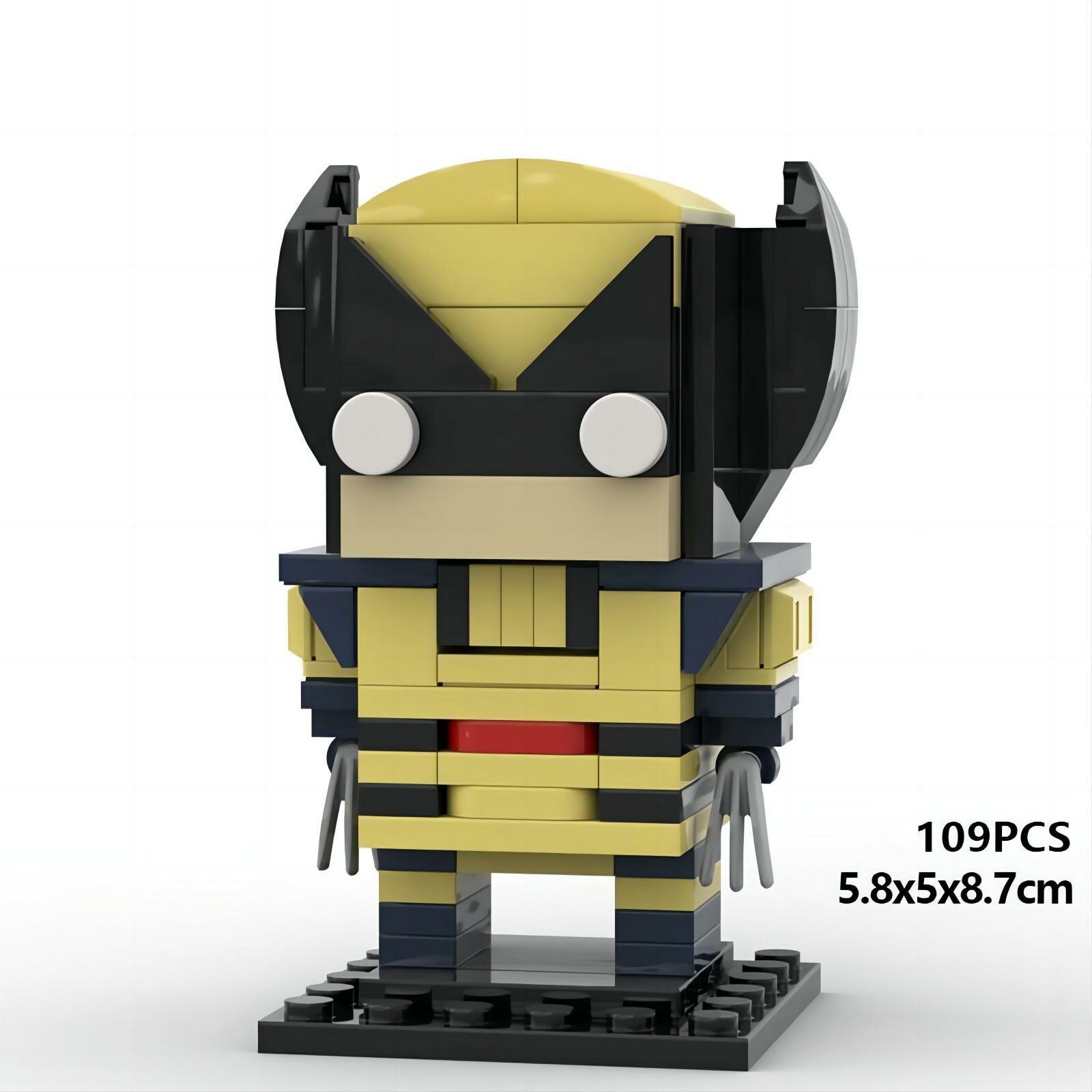 MOC строительные блоки Marvel фильм игра Brickhead Deadpool Росомаха мальчик сборка игрушечный набор