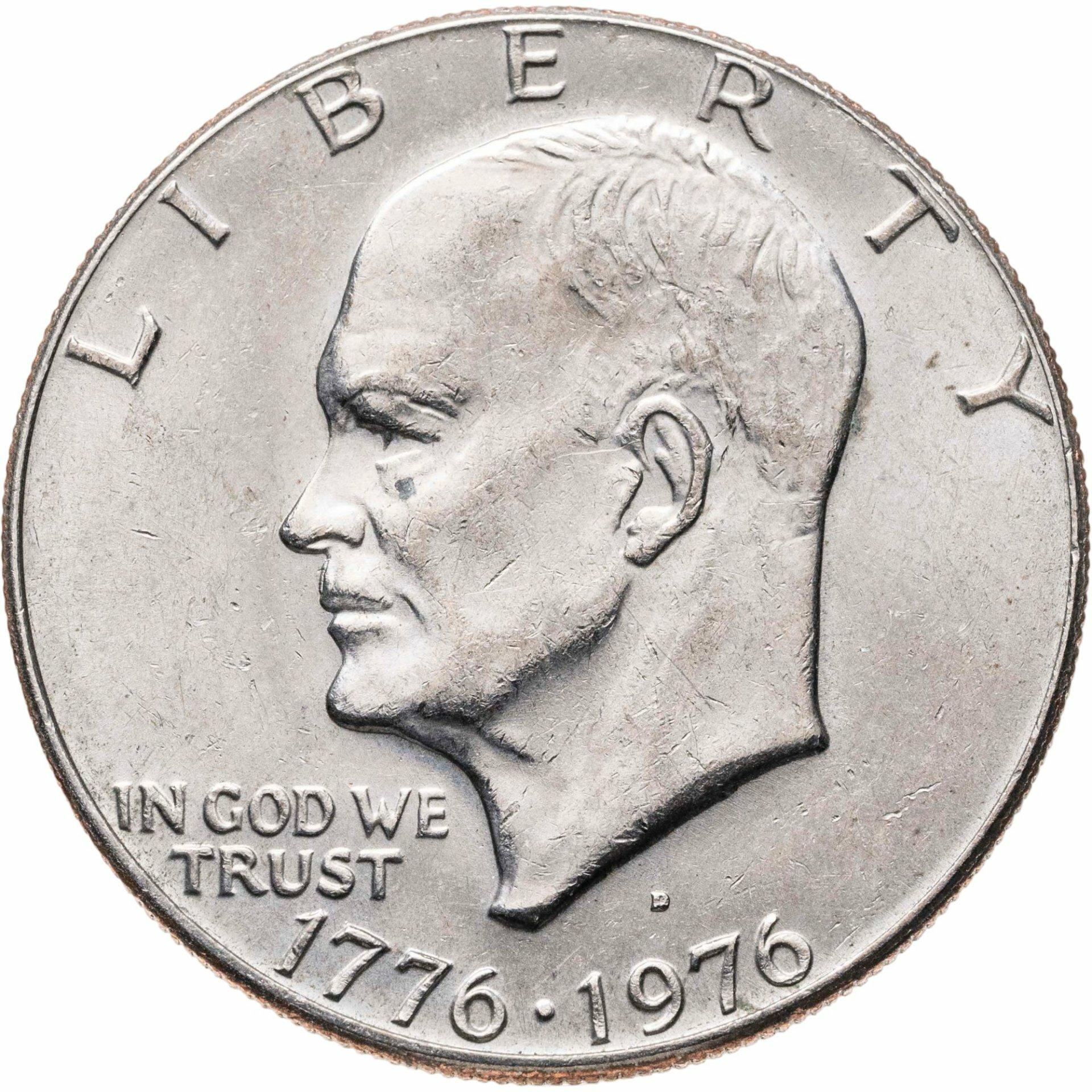 США 1 доллар 1976 "Президент Эйзенхауэр - 200 лет независимости США", Мельхиор медь-никель, в сохранности XF-AU