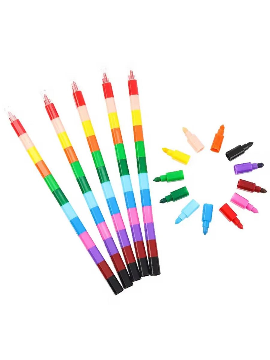 Карандаши цветные трансформер 12в1 подарок на 8 марта, выпускной в школе, в детком саду