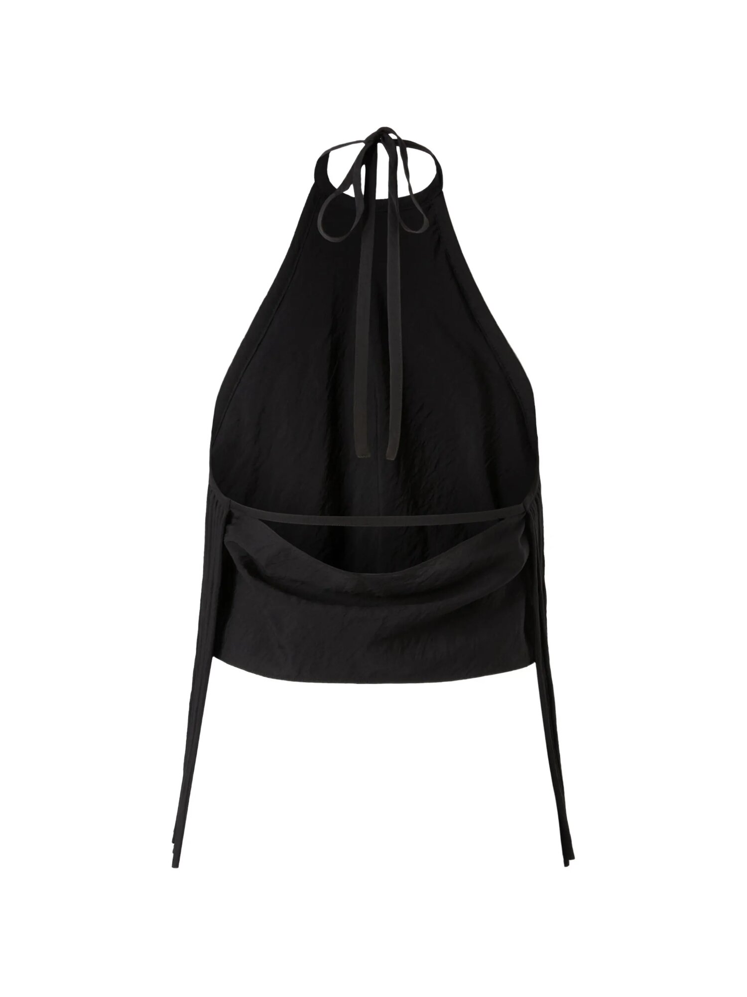 Топ Pinko Fringed halter top, размер 42, black/black — фото 1