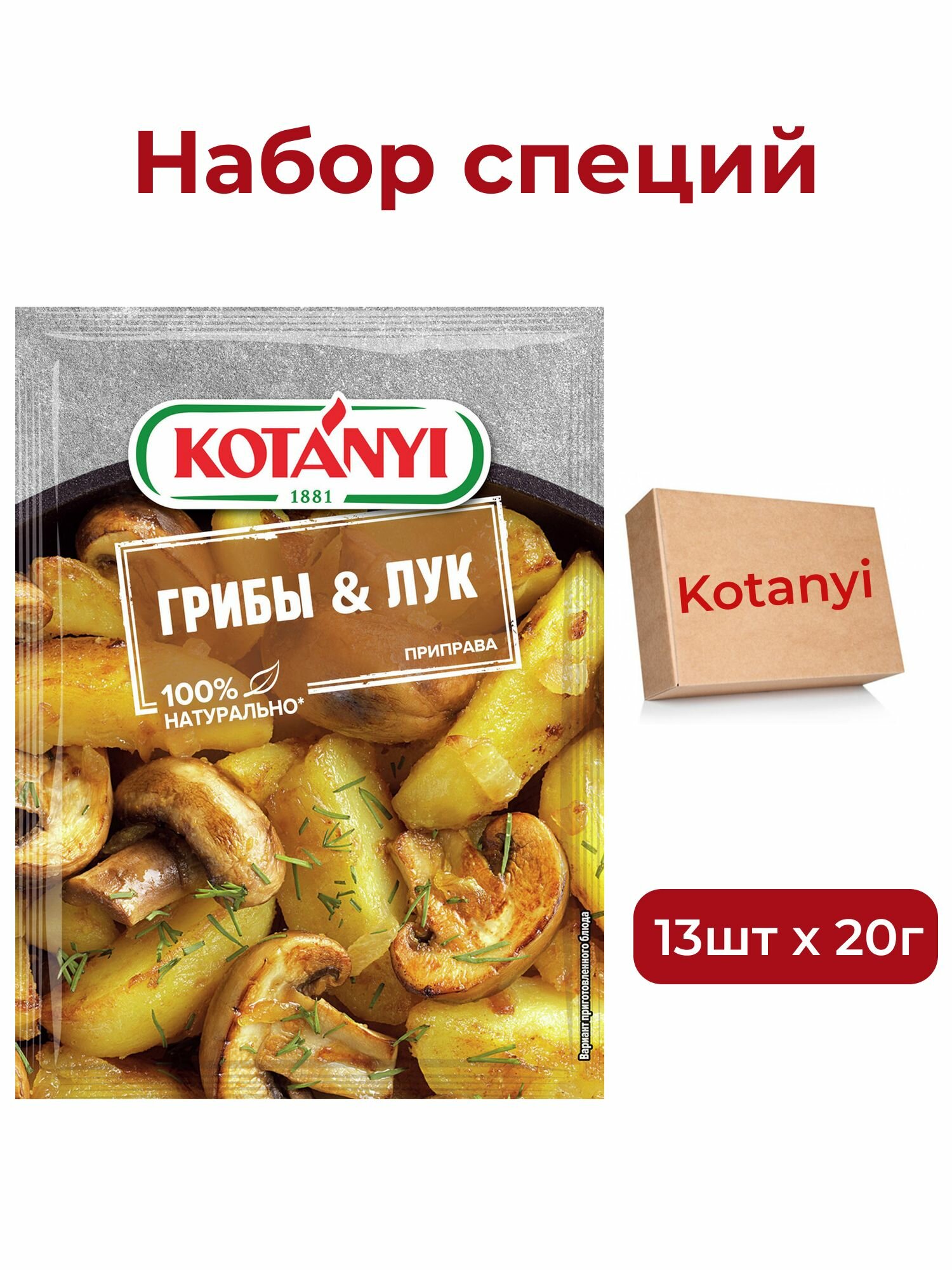 Приправа Kotanyi грибы и лук, 20г х 13шт.