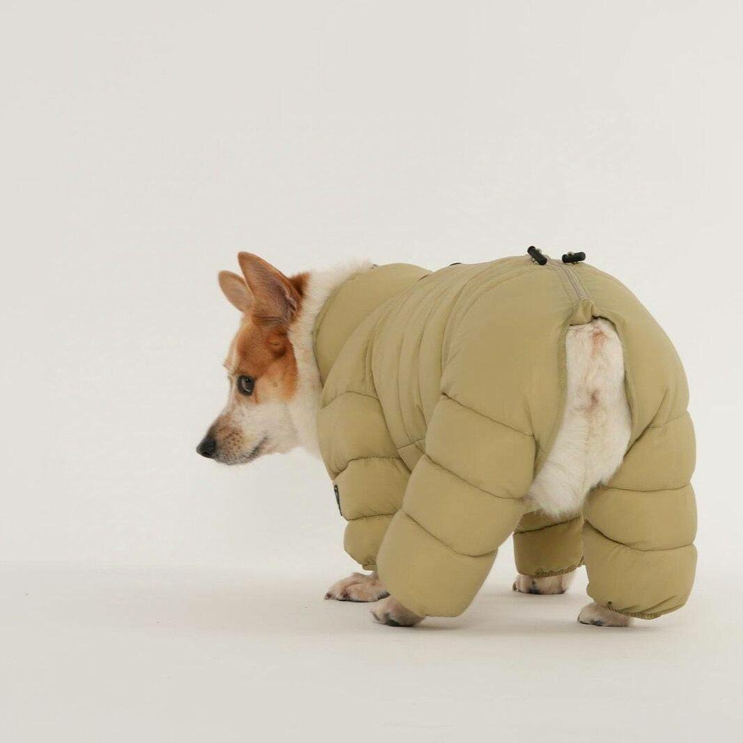 Одежда для собак породы корги на осень и зиму, четырехлапый пальто, специальный хлопковый пальто для корги, утепленный и теплый, подходит для зимы и холодной погоды, также подходит для лета.