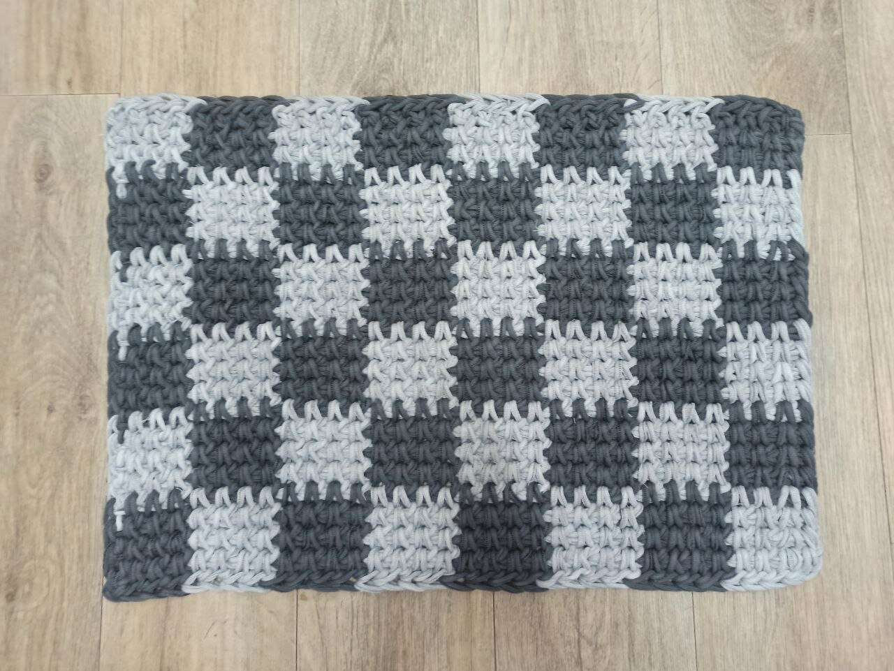 Эко коврик. Прямоугольный вязаный хлопковый ковер, ручной работы для гостиной, спальни, детской, прихожей, ванной и бани