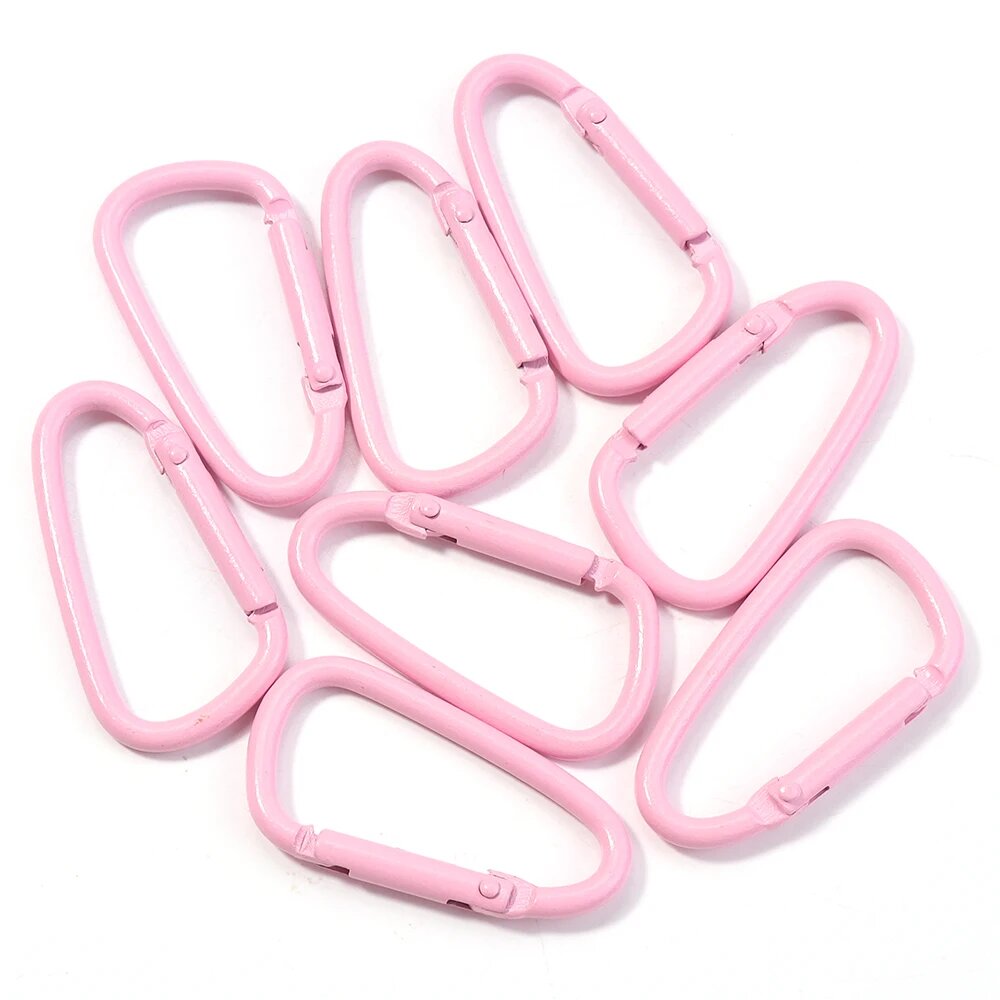 Розовые карабины 10 шт, Color: Pink, Color: Розовый