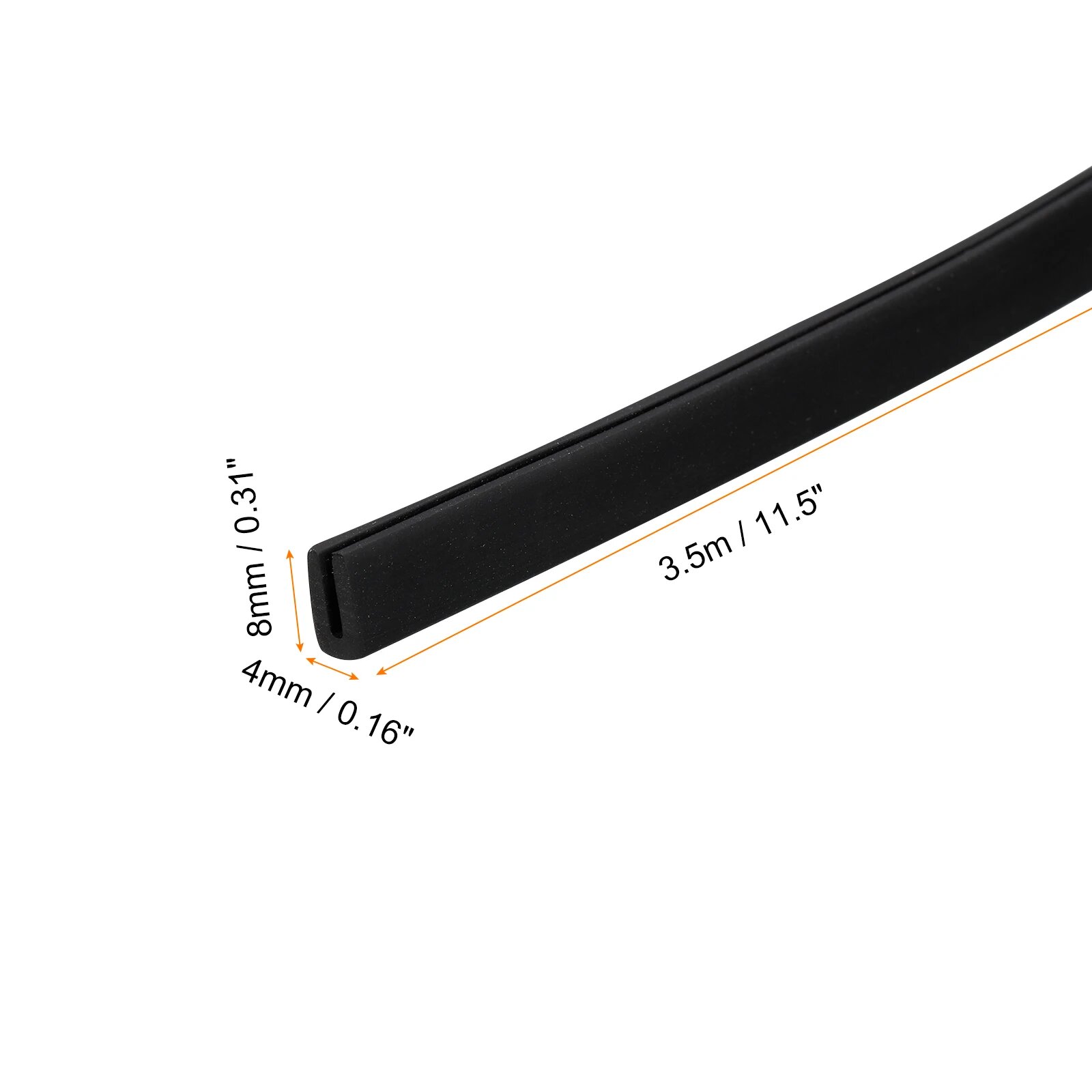 Резиновая U-образная защитная лента 3.5м, Fit 0.5-1mm