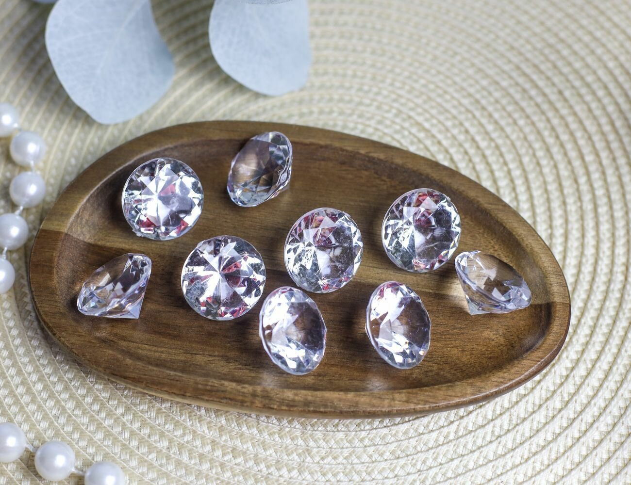 Камушки для декорирования морозные кристаллы крупные, акрил, 29 мм, 155 г, Эдельман (Edelman) 1131995