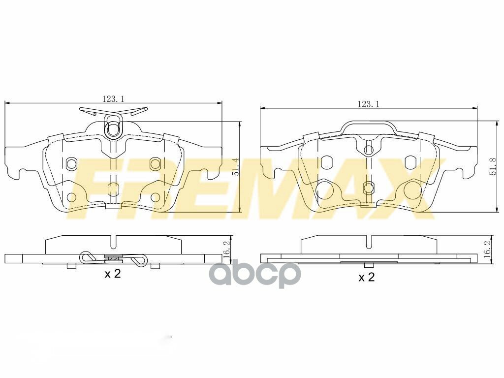 Колодки дисковые задние! Citroen C5 08-14, Ford C-MAX 07> FREMAX арт. FBP2231