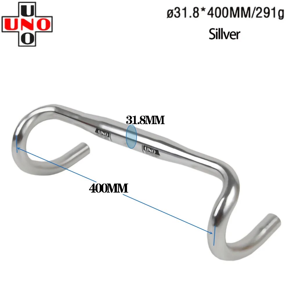 UNO CR12 Руль шоссейный, 31.8*400mm, Silver