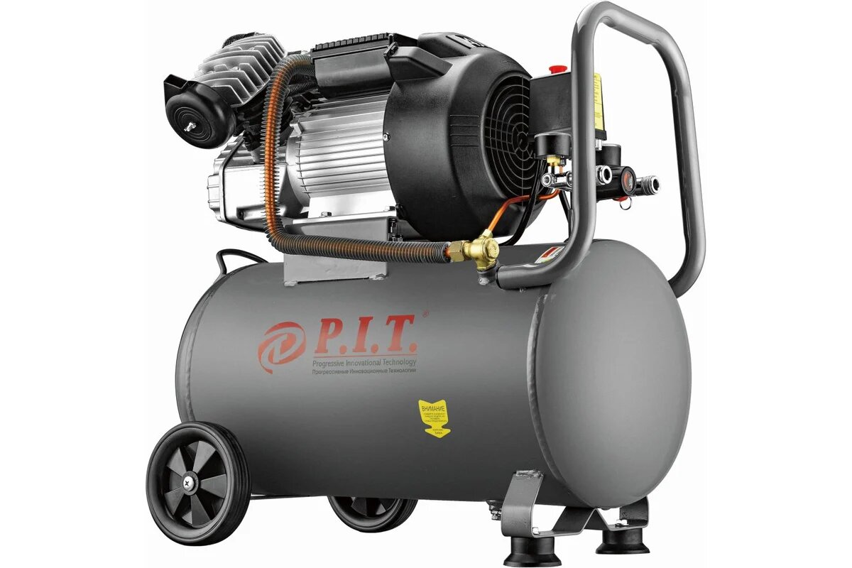 Компрессор P.I.T PAC 016003-2.5/50, 2.5кВт, 50 л, 350 л/мин, 8 бар, серый