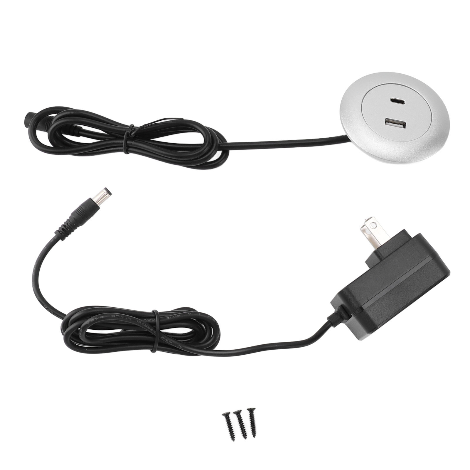 Встроенная розетка с USB-зарядной станцией для рабочего стола, порты USB-A и USB-C для дивана, стола, прикроватной тумбы