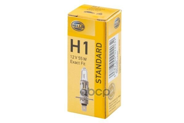 Лампа! (H1) 55W 12V P14.5S галогенная HELLA арт. 8GH002089131