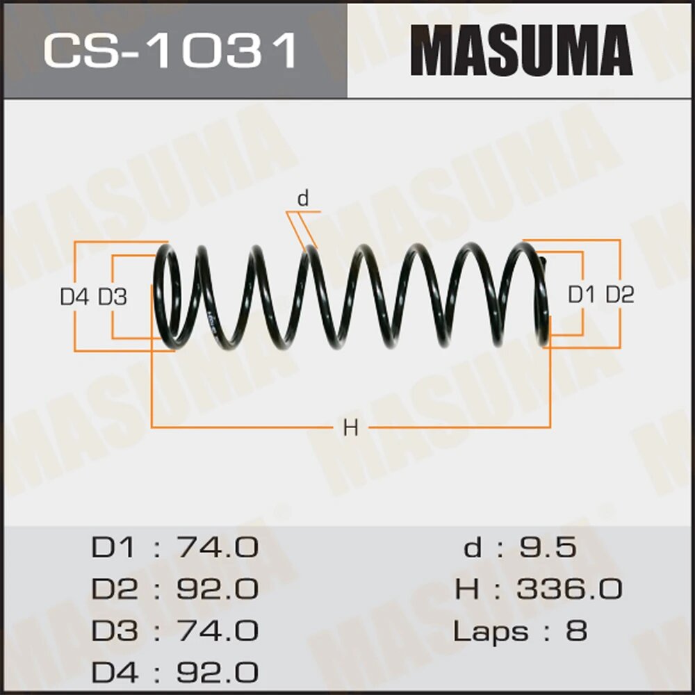 Пружина подвески Masuma CS-1031