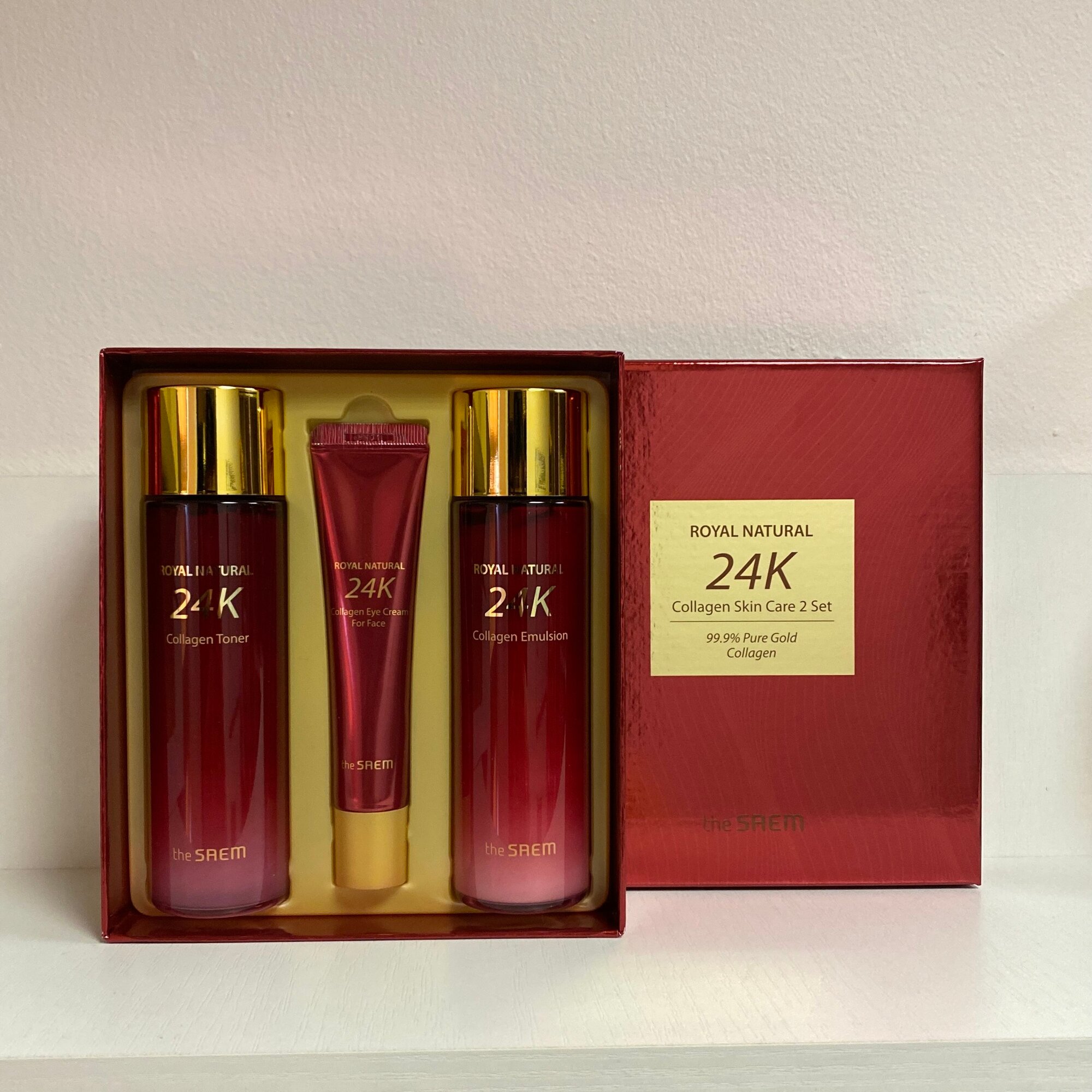 Увлажняющий набор премиум-класса с коллагеном The SAEM Royal Natural 24K Collagen Skin Care 2 Set (150 мл*2 шт/40 мл)