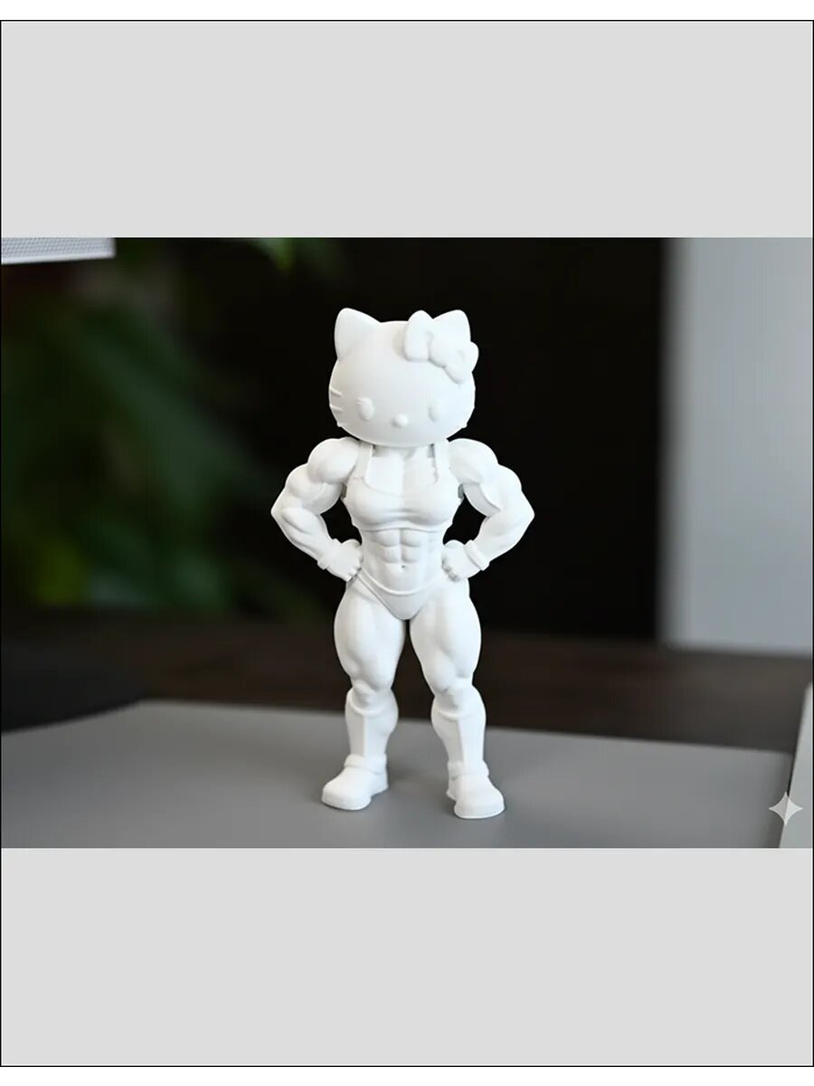 Мускулистая Hello Kitty — фигурка в необычном стиле