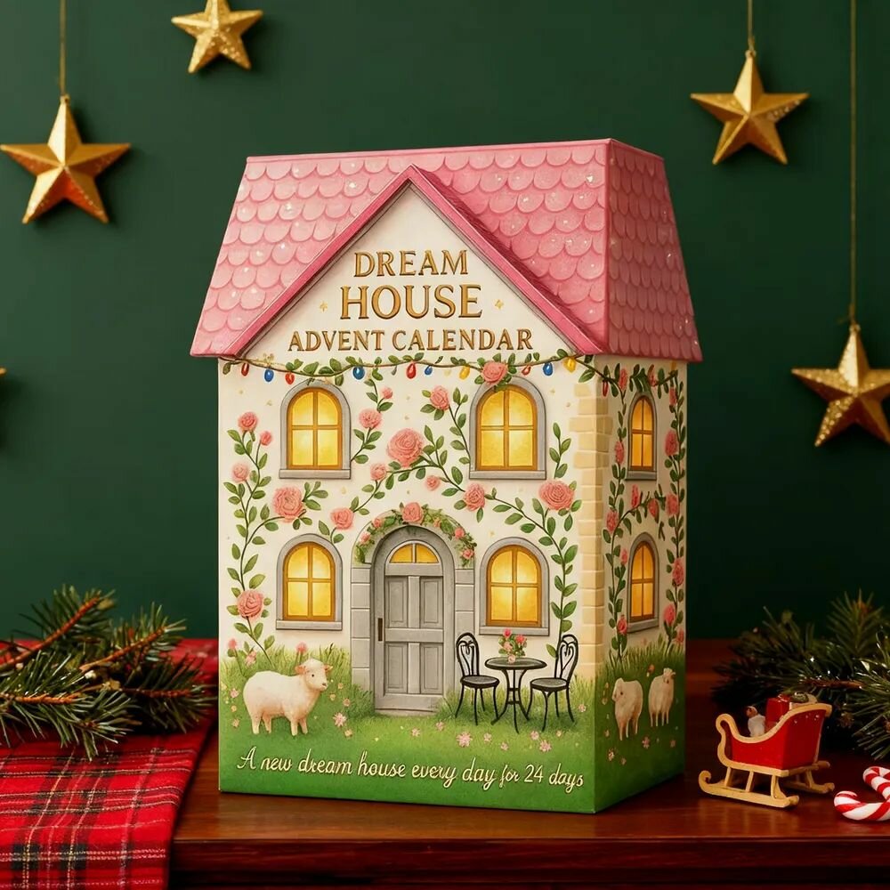 24-дневный Advent Calendar с мотивом сказочных домиков для праздничного веселья