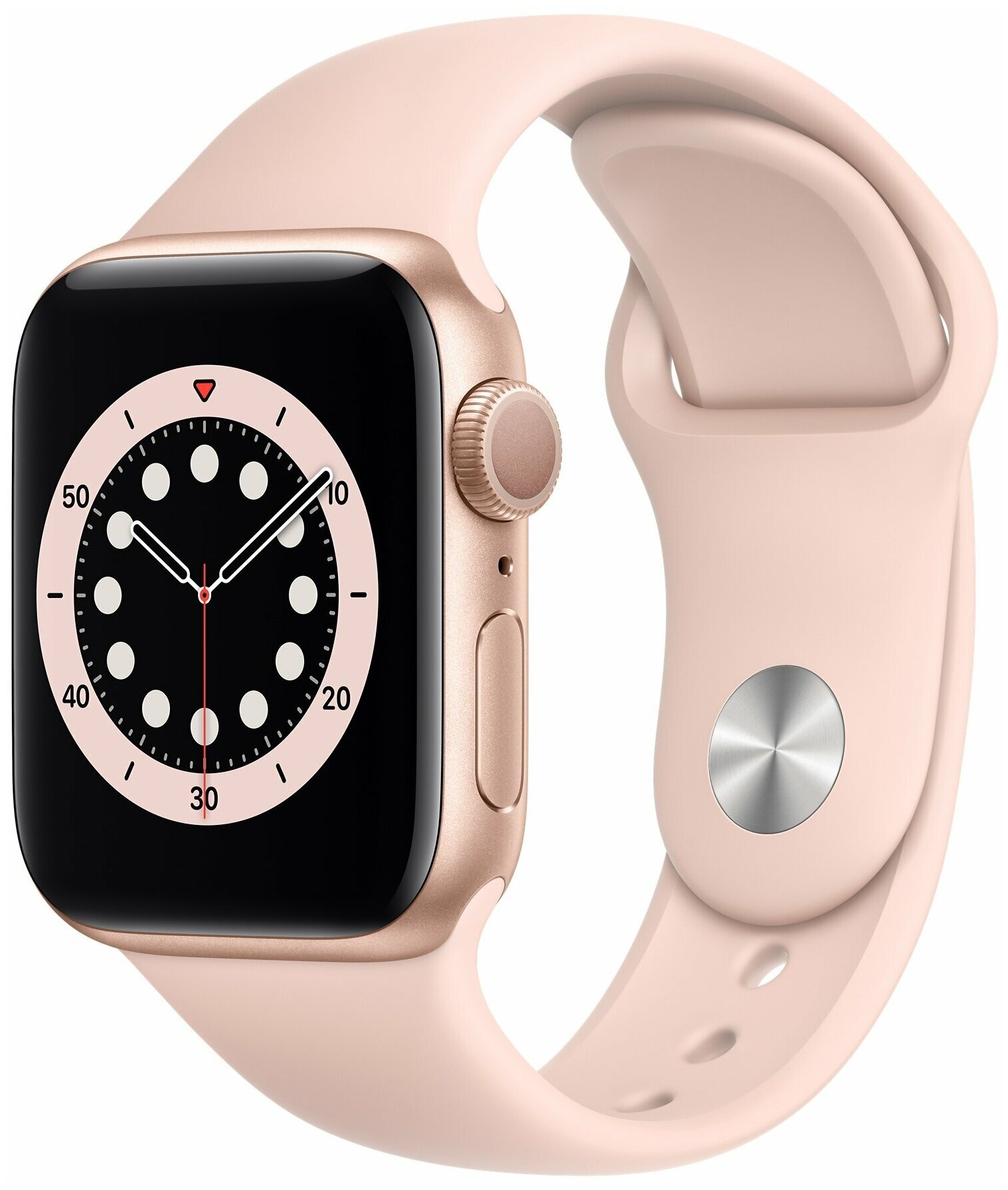 Умные часы A pple Watch Series 6 GPS + Cellular 40мм Aluminum Case with Sport Band, золотистый/розовый песок