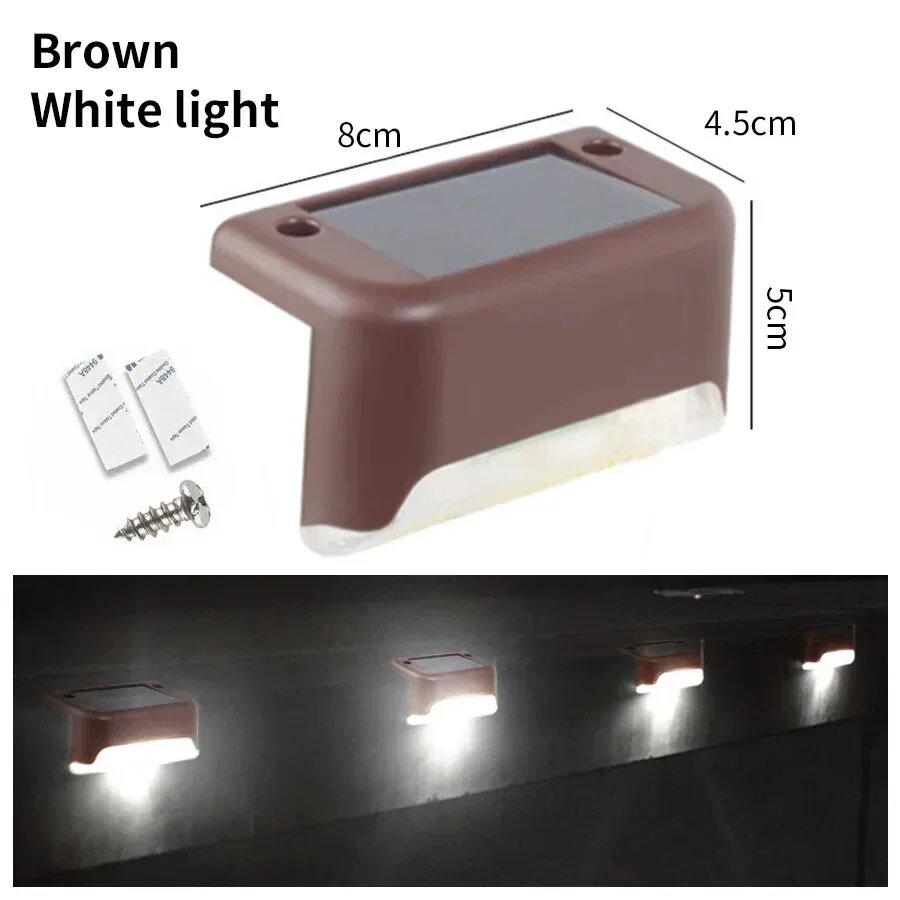 Солнечные светильники GGBEE для сада Brown White Light, 8pcs