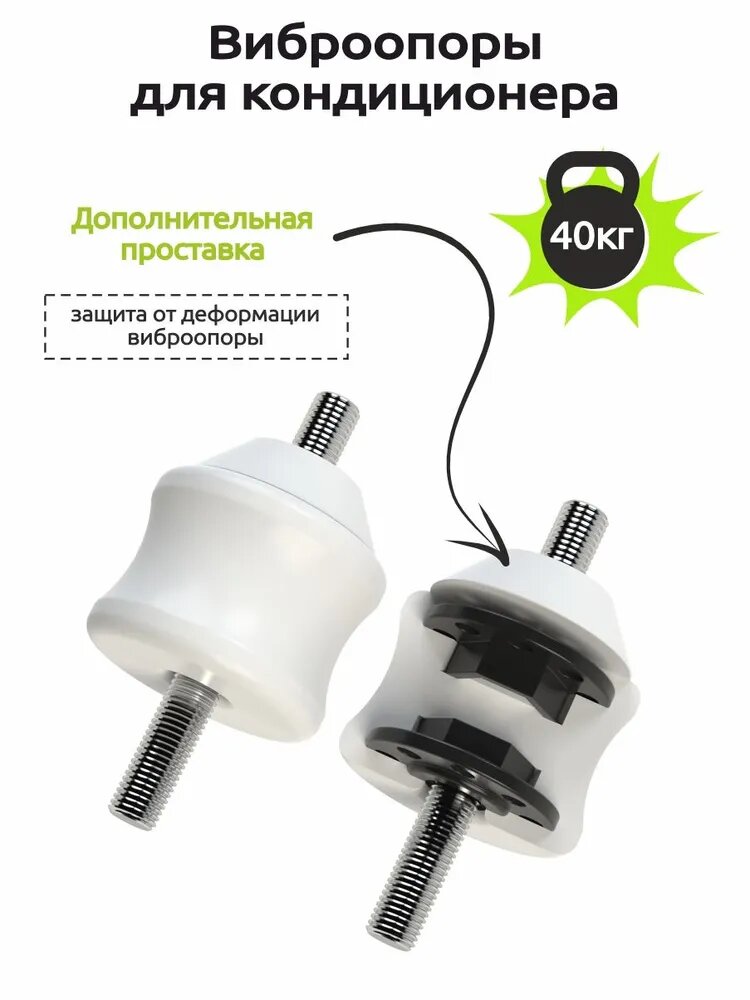 Виброопоры для наружного блока кондиционера, антивибрационные подставки, демпферы сплит-системы, до 60 килограмм REXFABER RF-V60P (желтые, комплект 4шт)