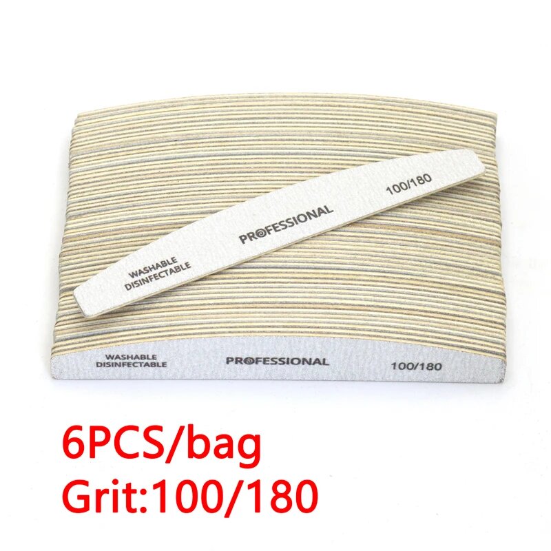 Пилочки для ногтей 6шт 100/180 Grit