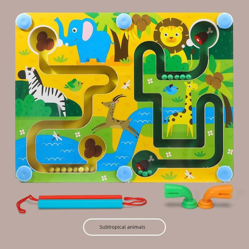 Магнитная ручка-лабиринт, левый и правый мозг, тренировочная игра для мелкой моторики, детский весь мозг, мышление,