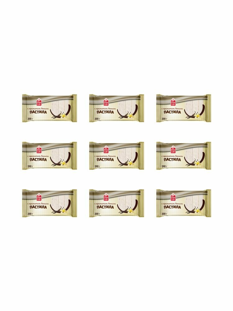 Fine Life Пастила с ароматом ванили, 200 г, 9 шт