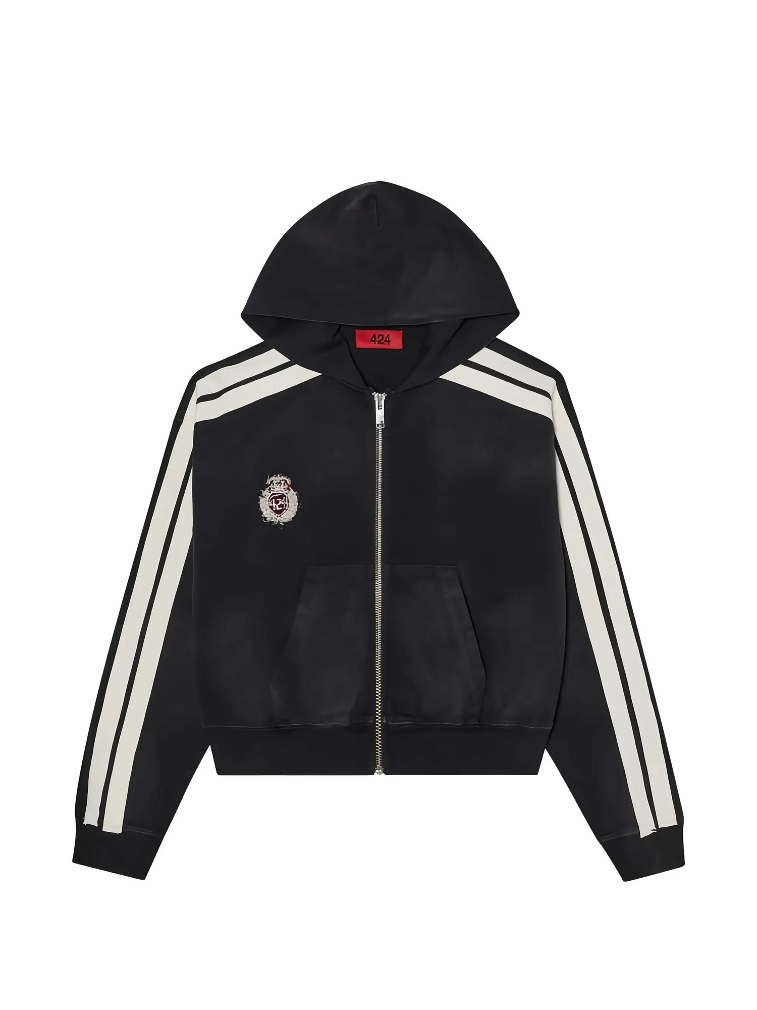 Худи Side-stripe logo-patch hoodie