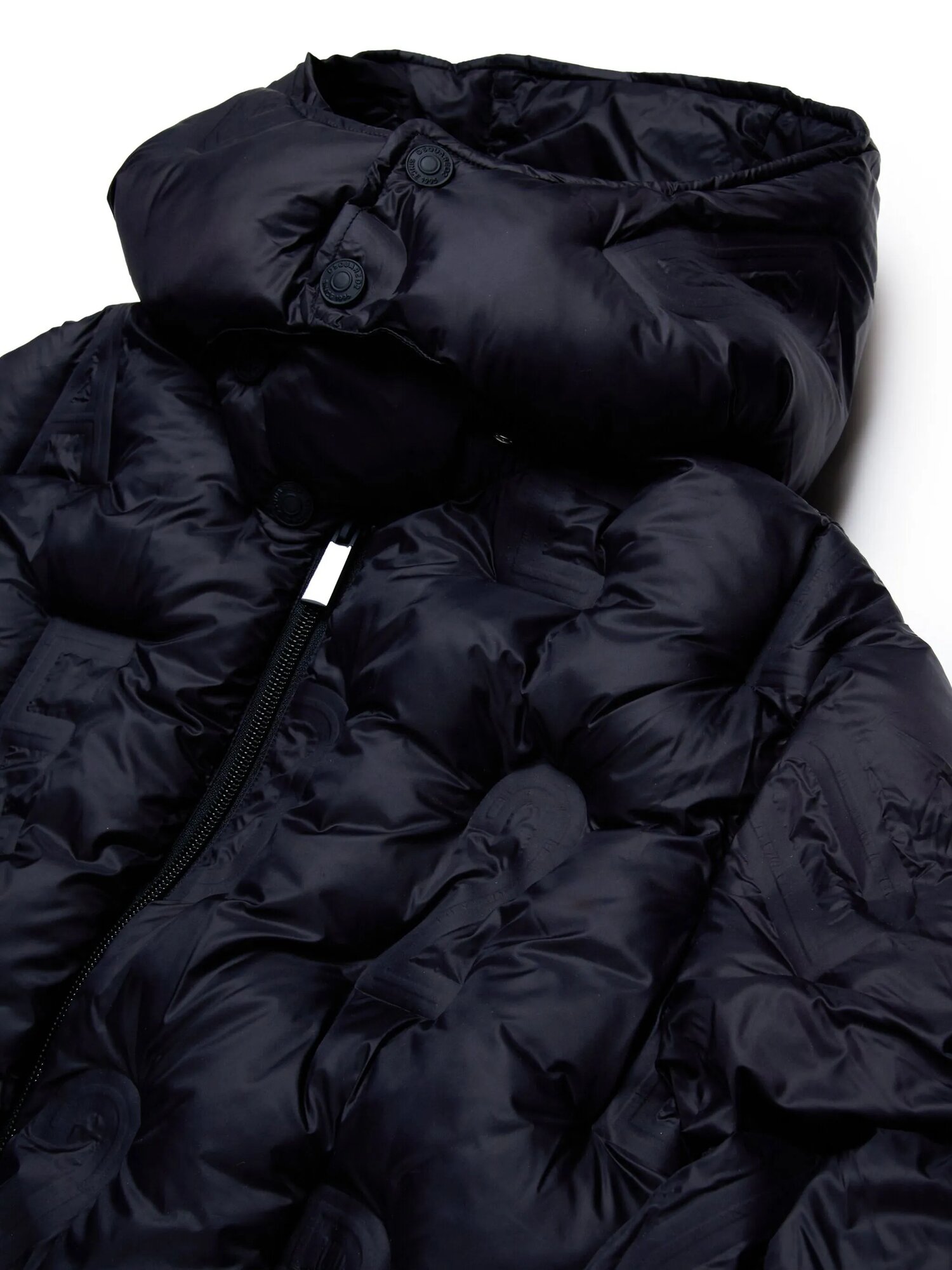 Пуховик DSQUARED2, размер 6 лет, Синий принт — фото 1