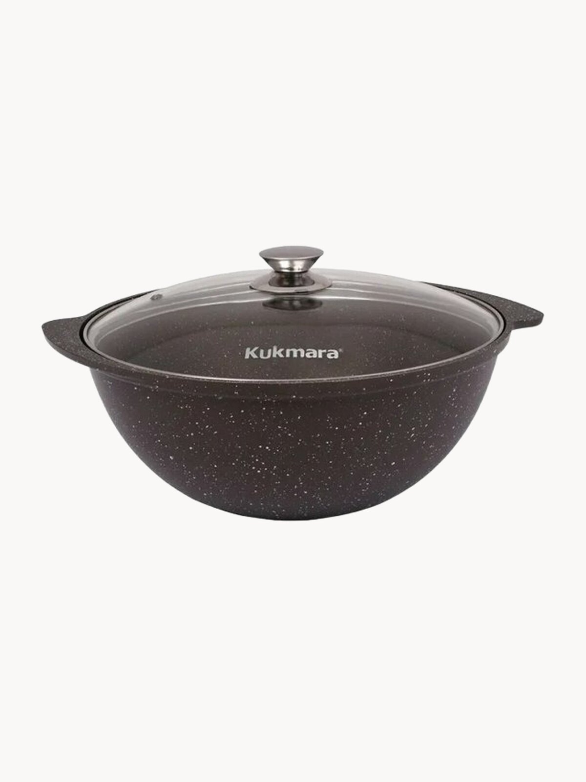 Казан Kukmara Кофейный мрамор для плова, 3.5 л, с крышкой, антипригарный (кмк37а)