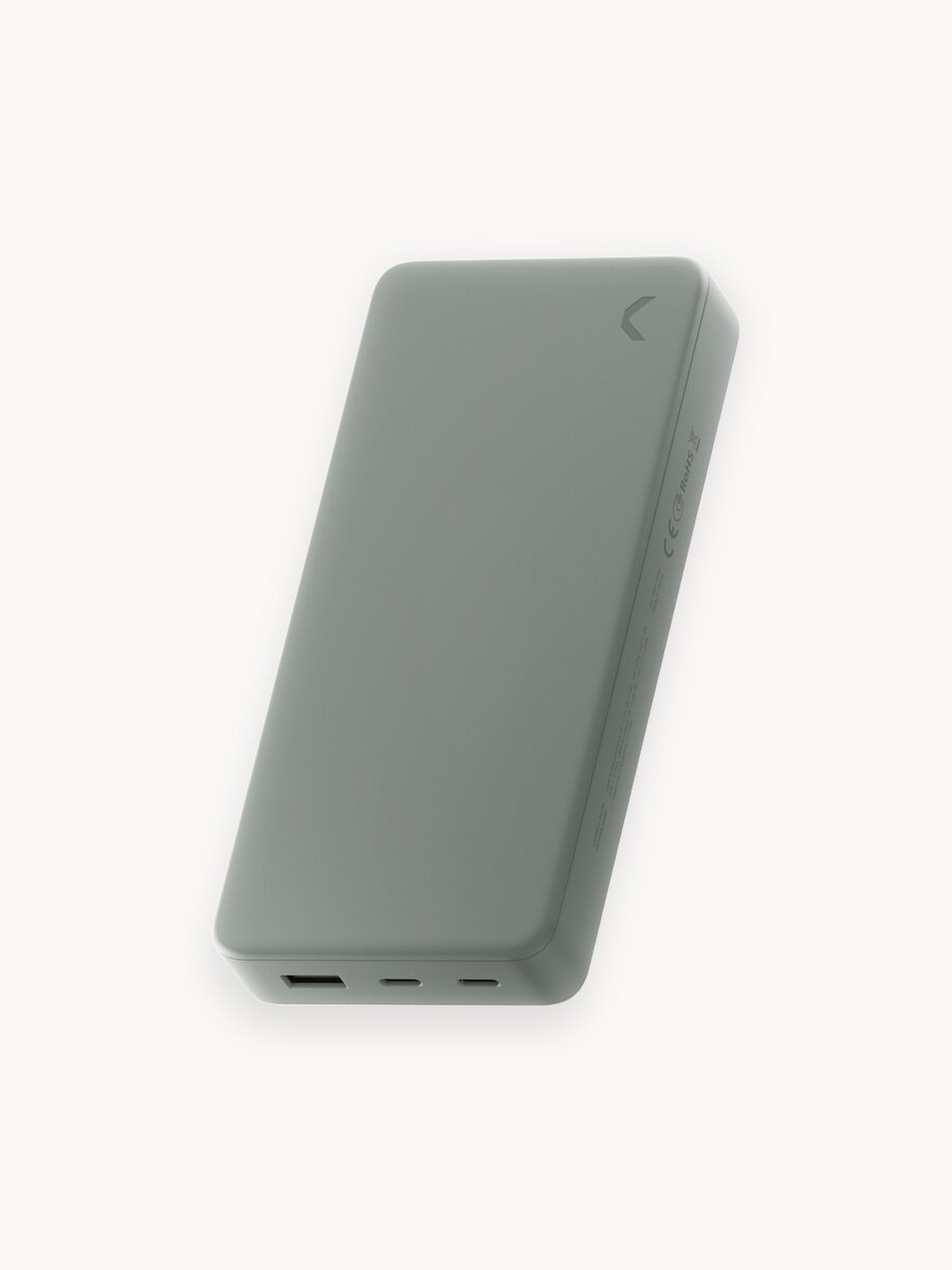 Портативный внешний аккумулятор COMMO AEON 20000 мАч, PD 35 Вт, серо-зеленый