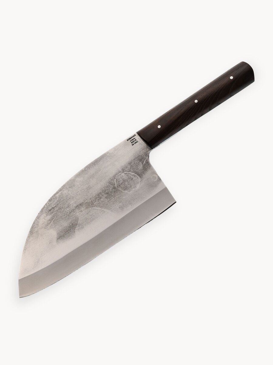 Сербский топорик для мяса, сталь 95Х18, профессиональный кухонный топорик, рукоять граб