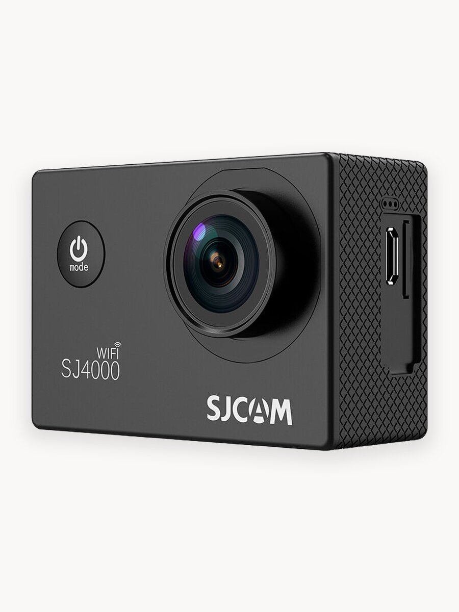 Оригинал Экшн камера SJCam SJ4000 WiFi черная с креплением, водонепроницаемая FullHD