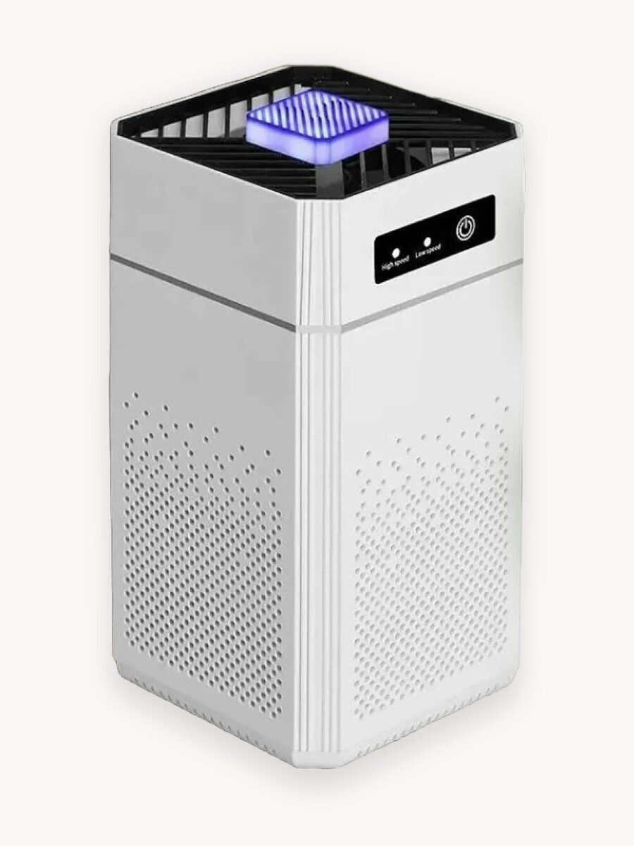 Очиститель воздуха, ионизация и УФ-стерилизация, 3 режима, белый