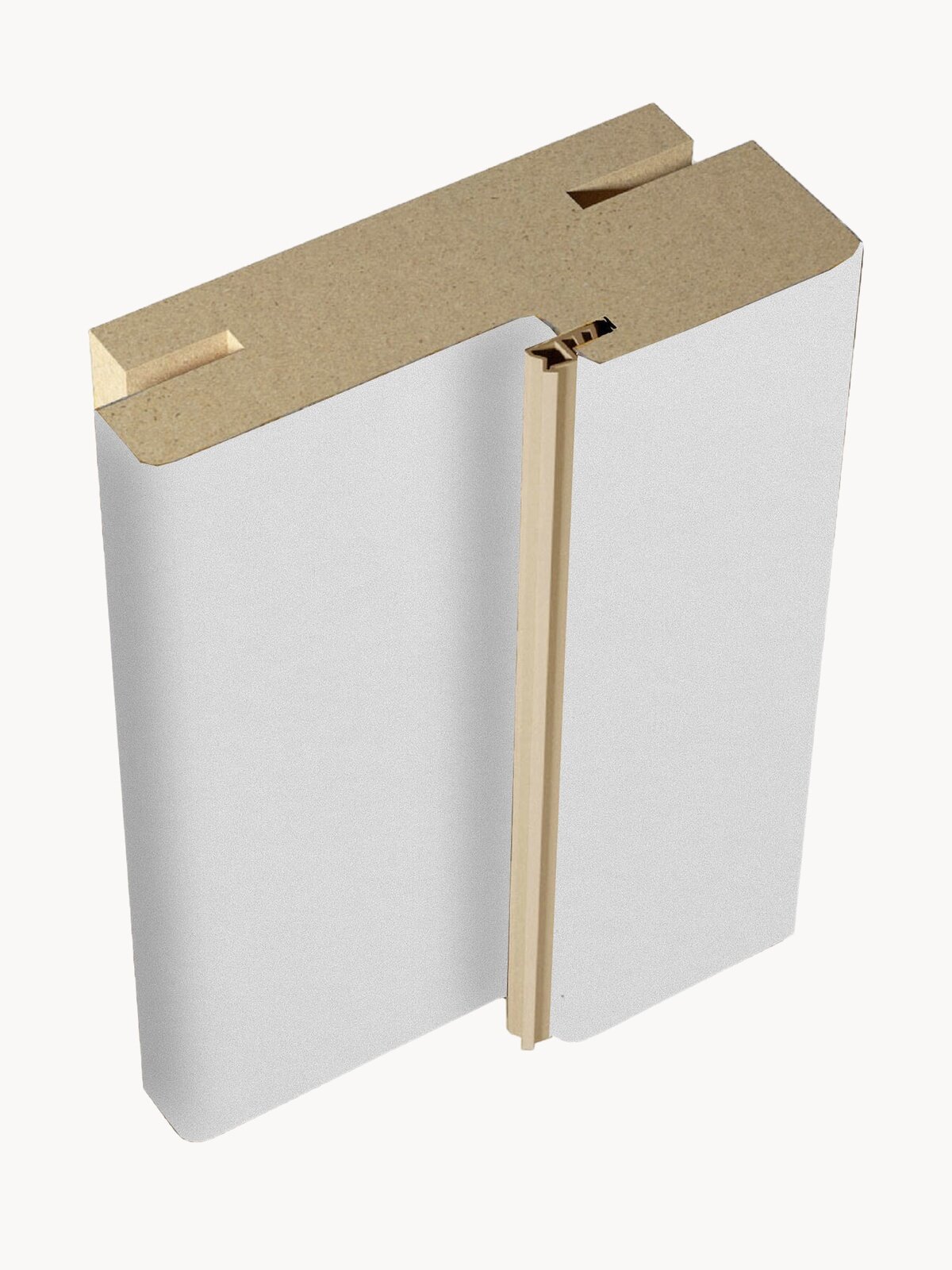 Брус коробочный DIAMOND DOORS 3431248, МДФ, белый софт, 2070х80х32 мм