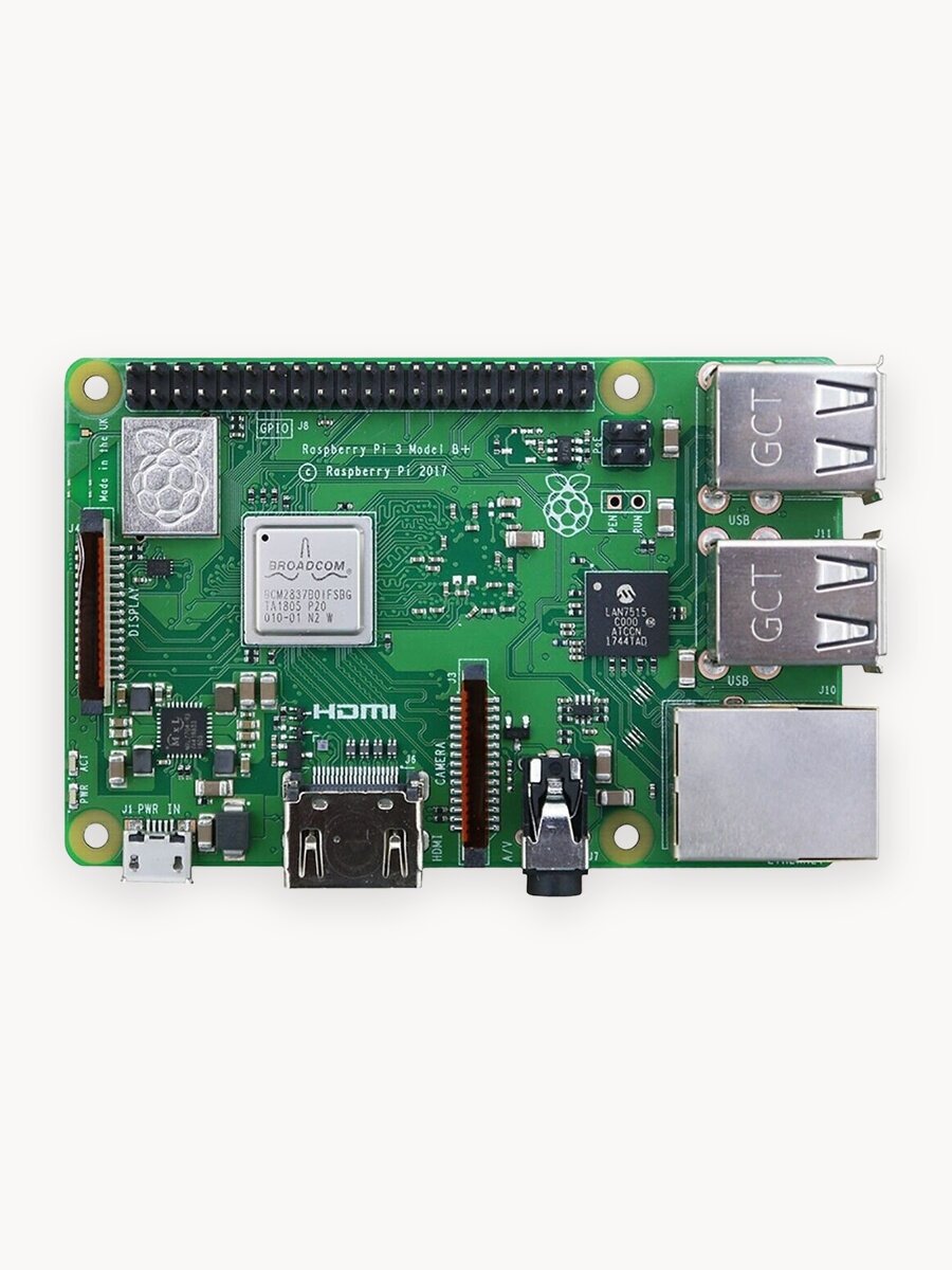 Raspberry Pi 3 Model B+ 1GB RAM - Микрокомпьютер + радиаторы охлаждения в подарок