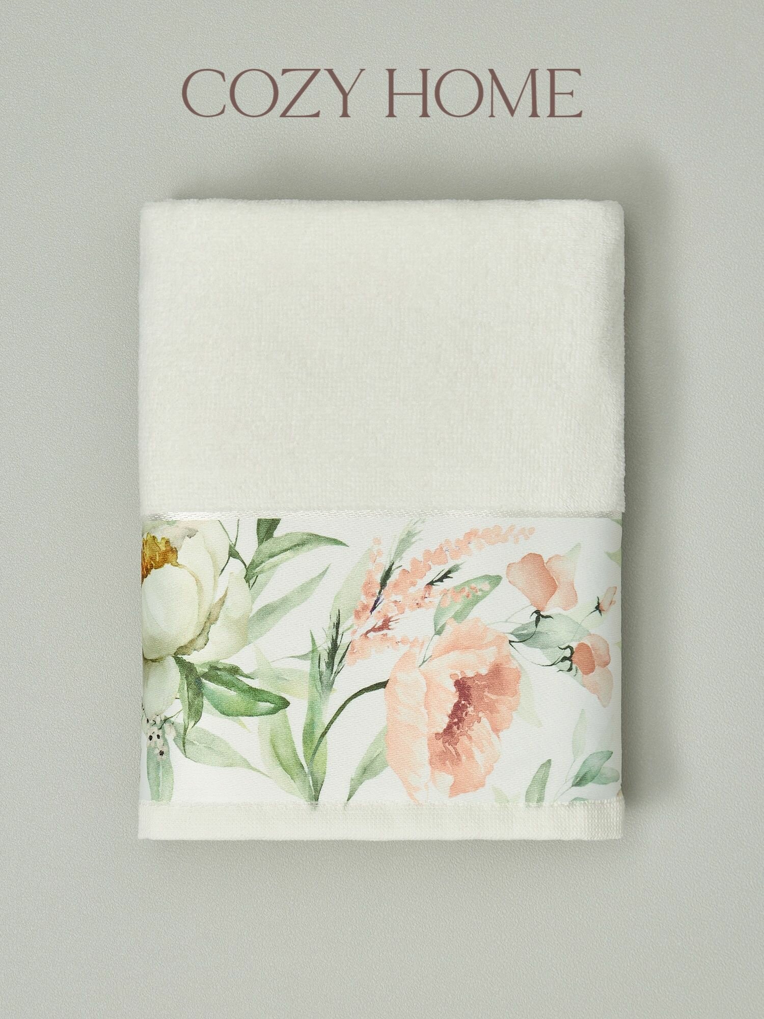 Cozy Home, полотенце велюровое "Bello", размер 50х90 см, белый