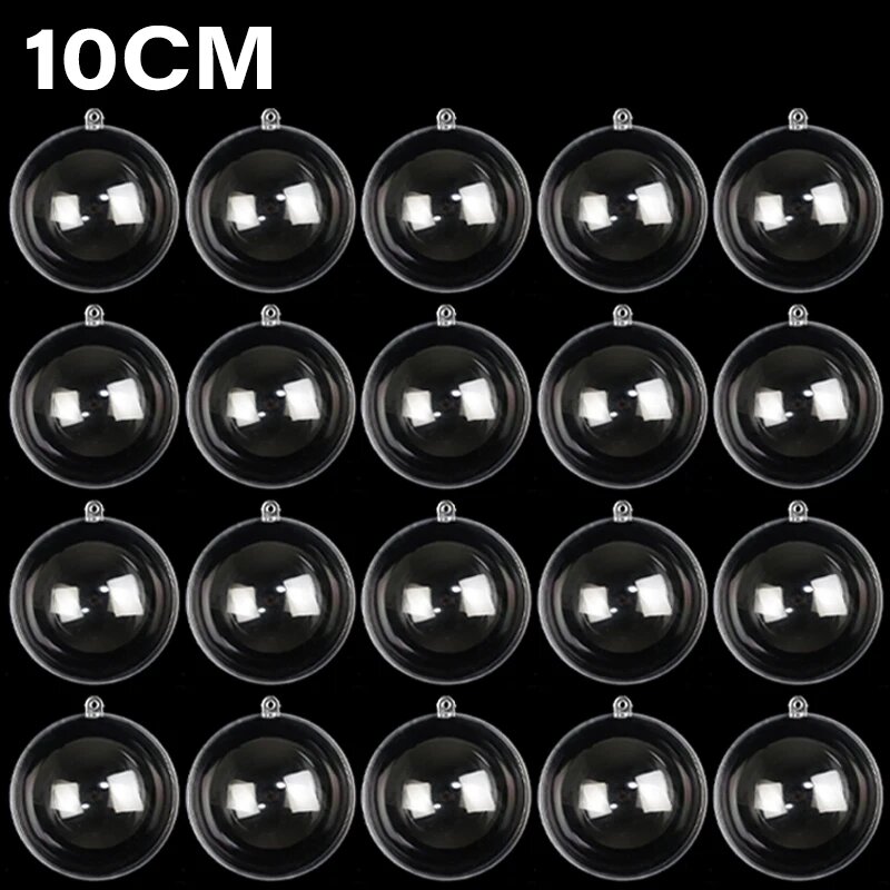 Прозрачные полые шары для декорирования 20 шт 10CM, 12PCS
